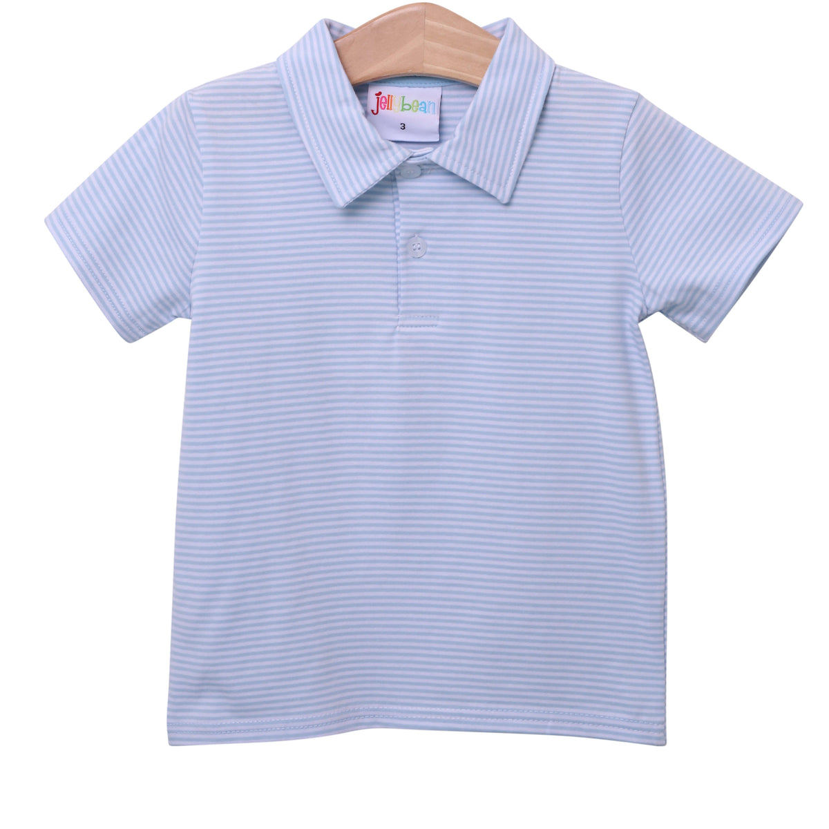 Light Blue Stripe Michael Polo – Queen of Threads Monogramming