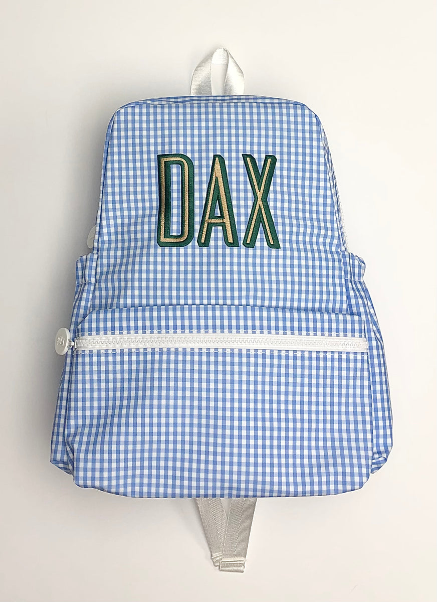 Gingham Backpack – Queen of Threads Monogramming